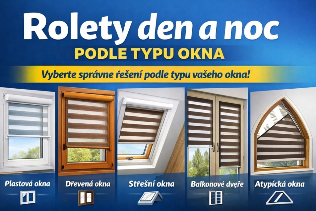 Rolety den a noc podle typu okna | MK-Rolety.cz